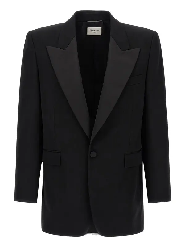 Saint Laurent Smoking Single-breasted Blazer - Black