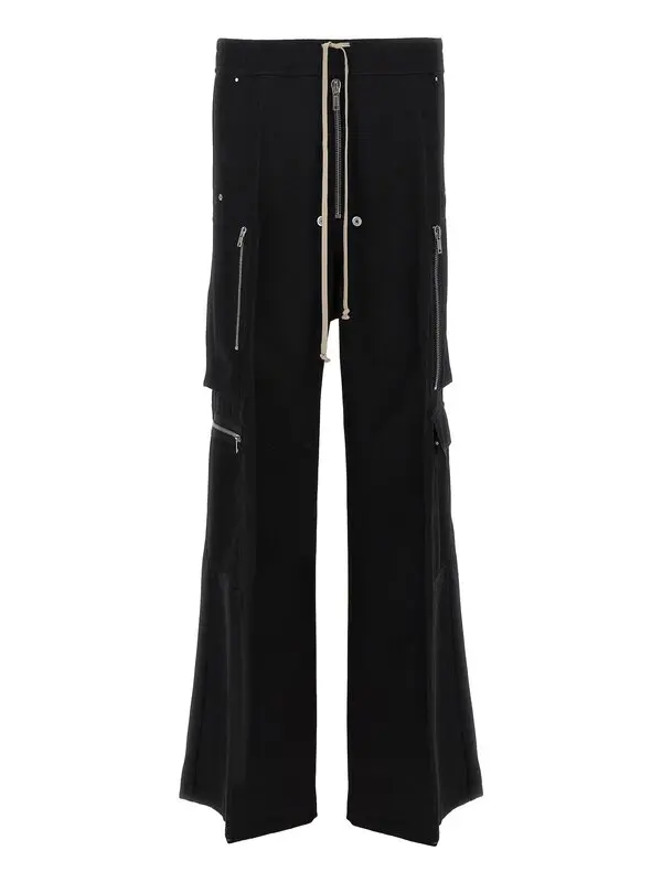 Rick Owens Cargobelas Heavy Wool Trousers - Black