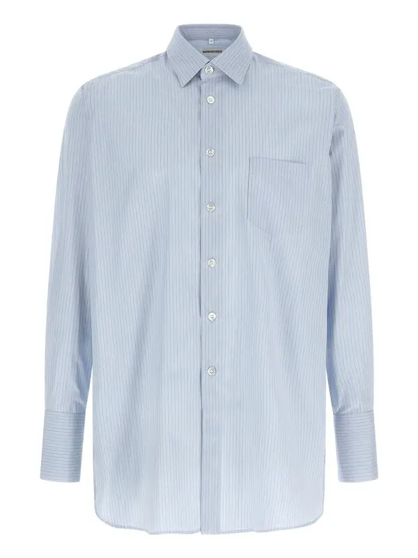 NAMACHEKO Hernan Striped Shirt - Light Blue