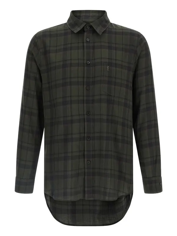 Saint Laurent Cassandre Button-up Shirt - Green