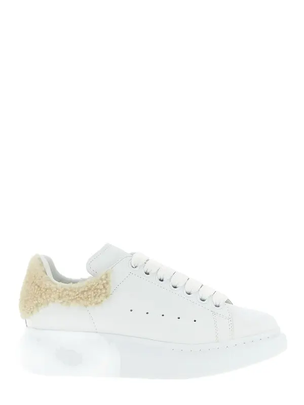 Alexander McQueen Larry Leather Sneakers - Beige