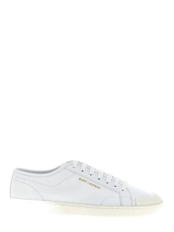 Saint Laurent Gym Leather Sneakers - White