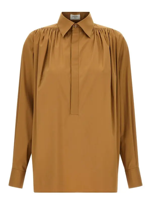 Saint Laurent Sx07 Blouse - Brown