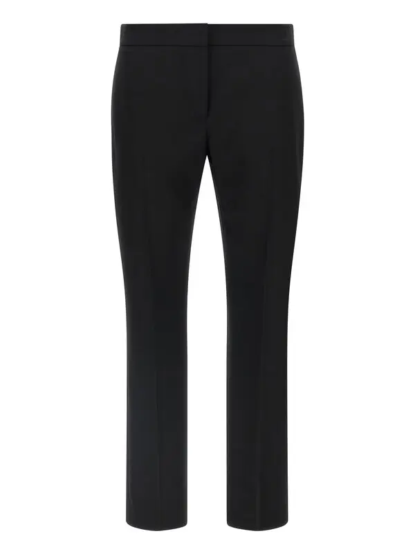 Alexander McQueen Grain De Poudre Cigarette Pants - Black
