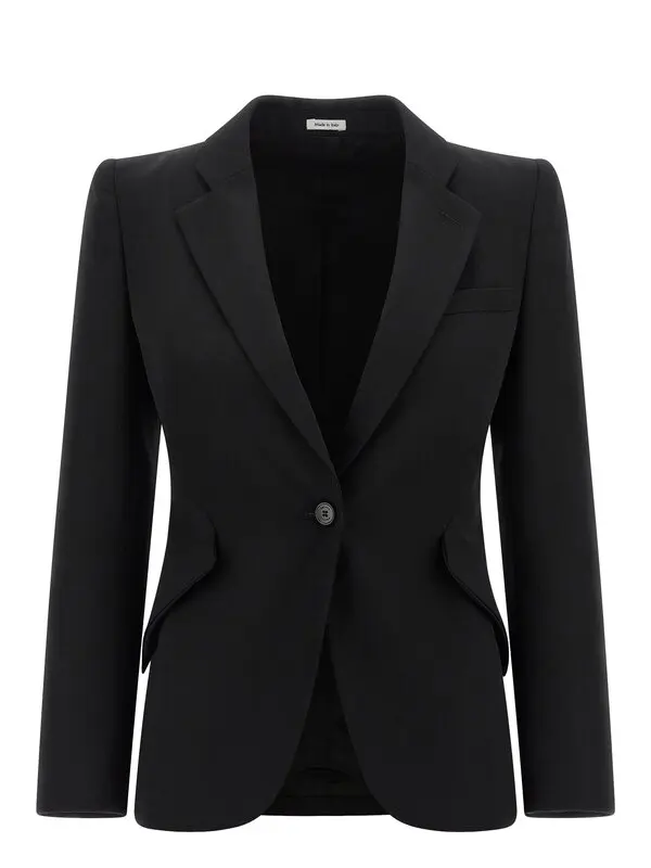Alexander McQueen Hourglass Single-breasted Blazer - Black