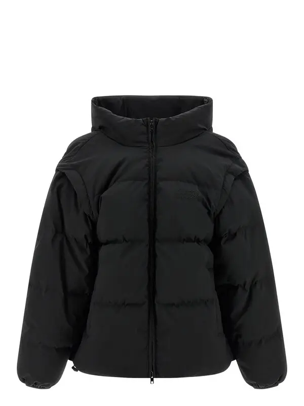 MAISON MARGIELA Numeric Signature Embroidery Down Jacket - Black