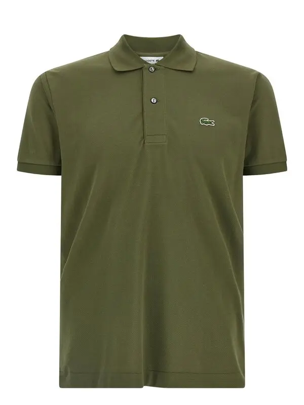 Lacoste Logo Patch Cotton Piqué Polo Shirt - Green