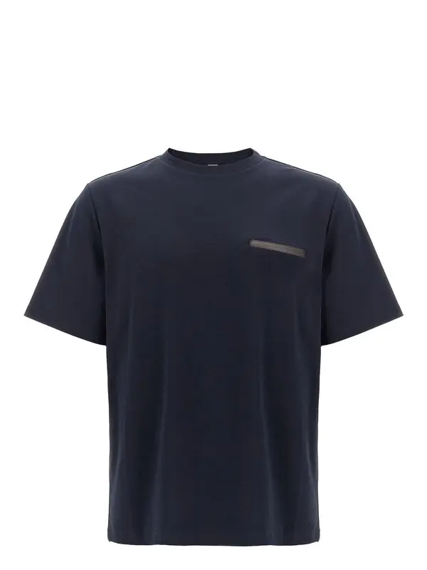 Berluti Leather Tab T-shirt - Blue