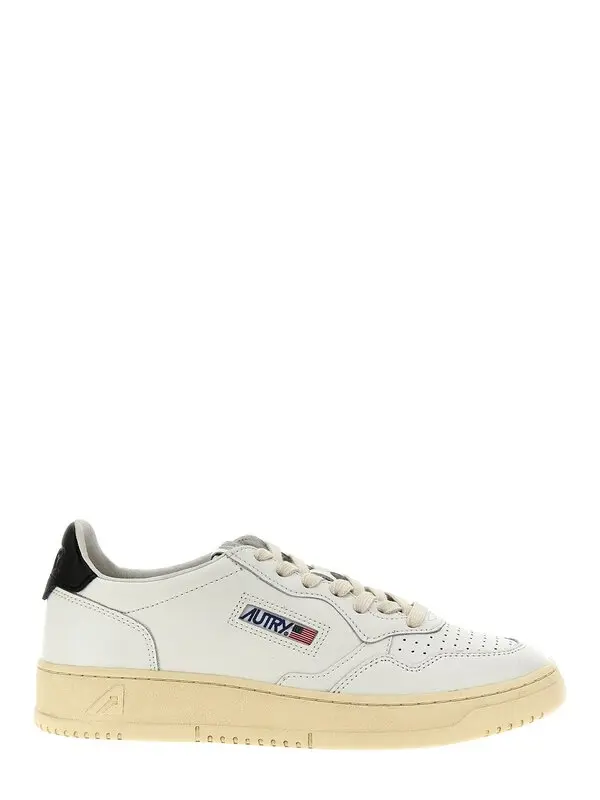 AUTRY Medalist Leather Sneaker - White/black