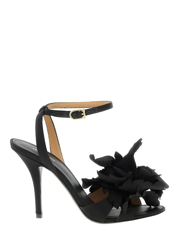 FERRAGAMO Ghilly Satin Sandals - Black