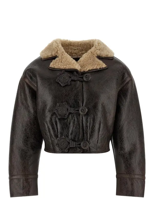 Etro Wool Insert Sheepskin Jacket - Brown