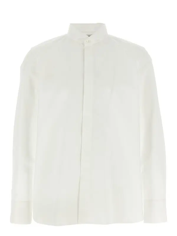 Saint Laurent Flap Collar Poplin Shirt - White