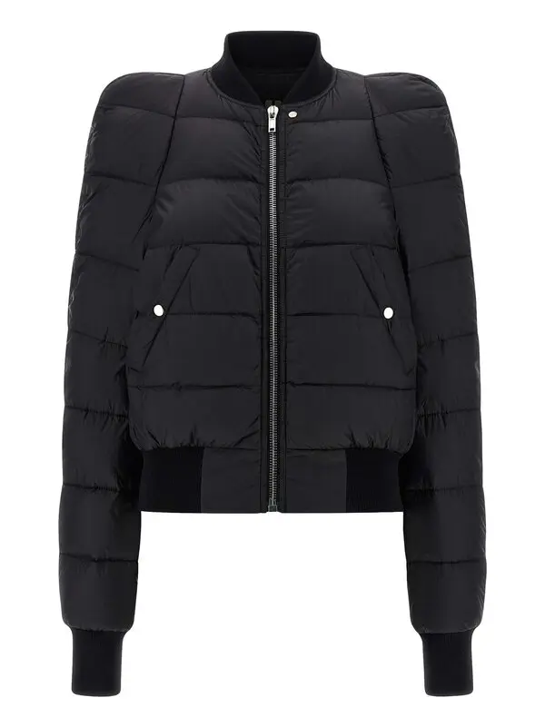 Rick Owens Duvet Flight Bomber Jacket - Black
