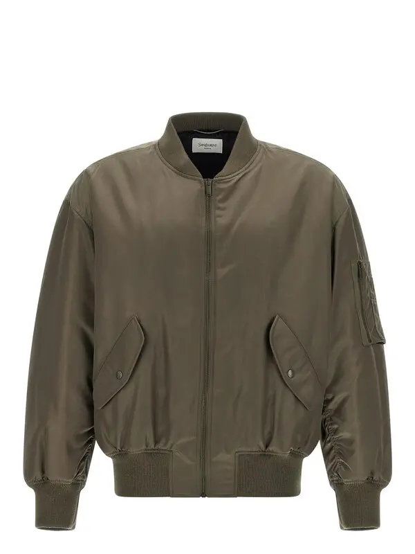 Saint Laurent Serge Bomber Jacket - Green
