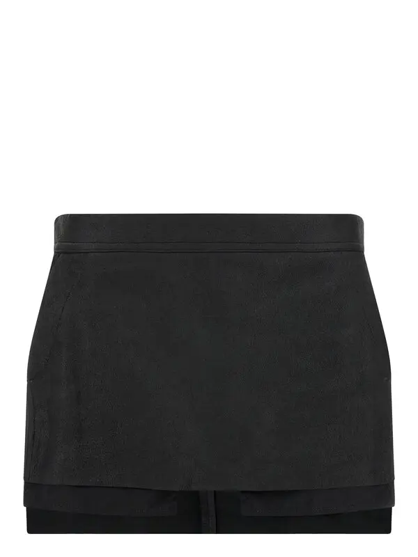 Rick Owens Fog Cutoff Mini Skirt - Black