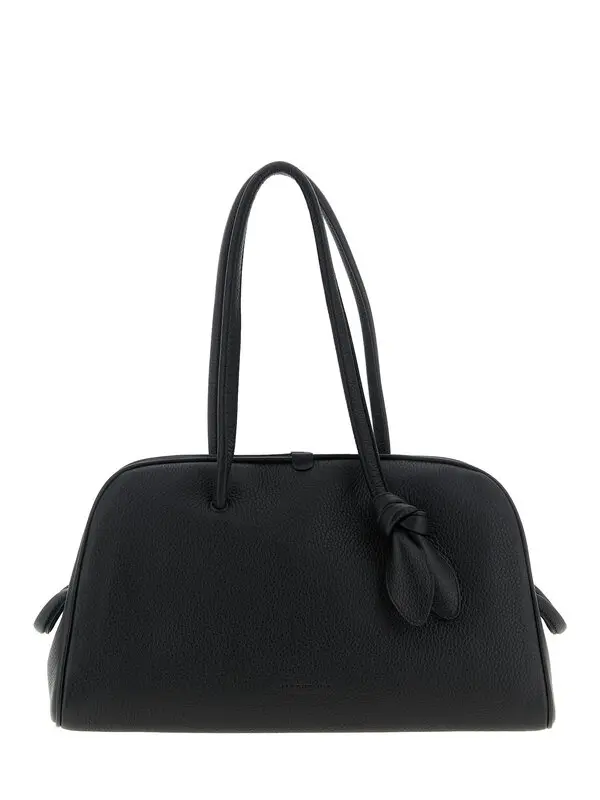 Jacquemus Le Turismo Hammered Leather Shoulder Bag - Black