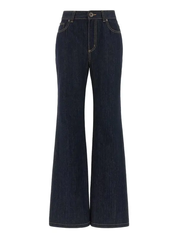 Alexander McQueen Straight Leg Denim Jeans - Blue