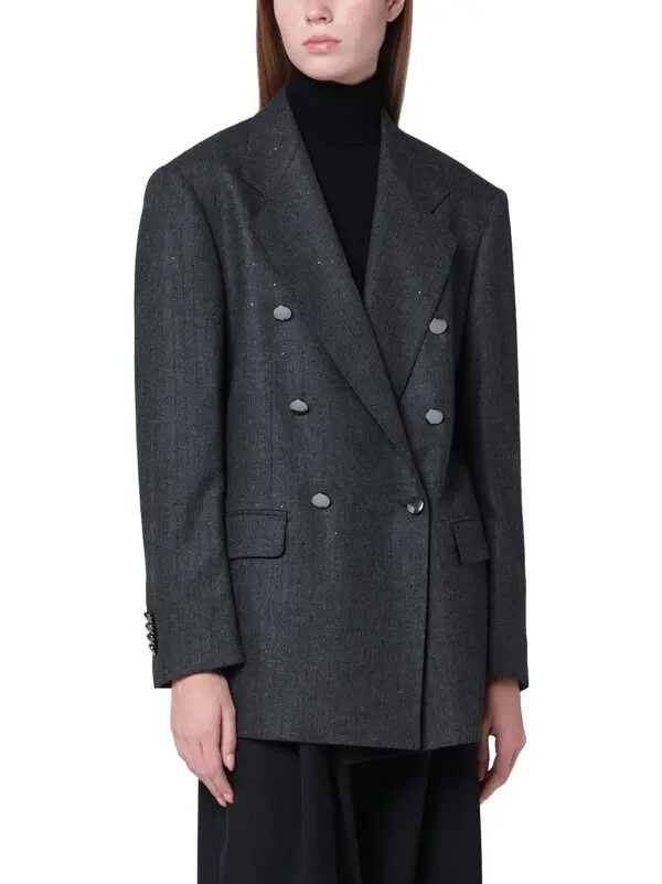 Tagliatore Wool-blend Double-breasted Jacket - Grey