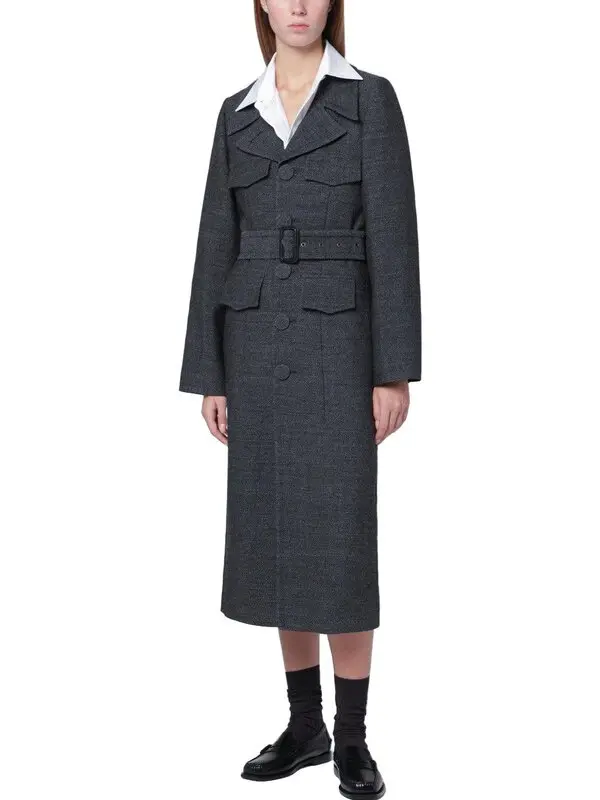 NAMACHEKO Belted Wool Coat - Grey