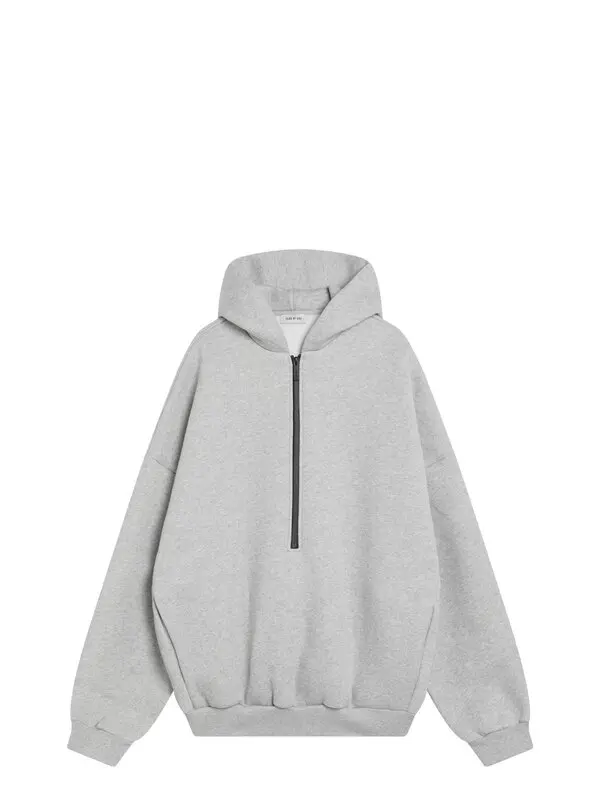 Fear Of God Mélange Hooded Sweatshirt With Zip - Grey