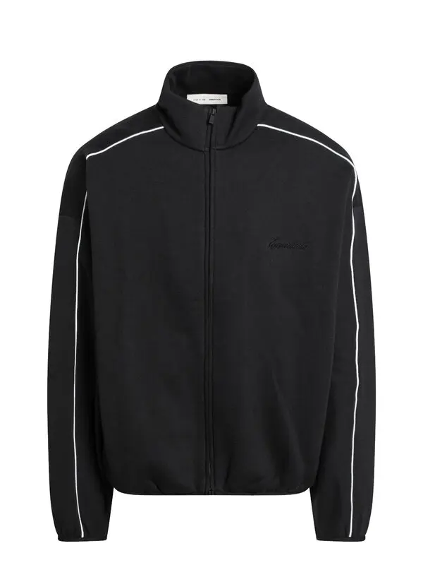 Fear Of God Zip Sweatshirt With Embroidered Logo - Black
