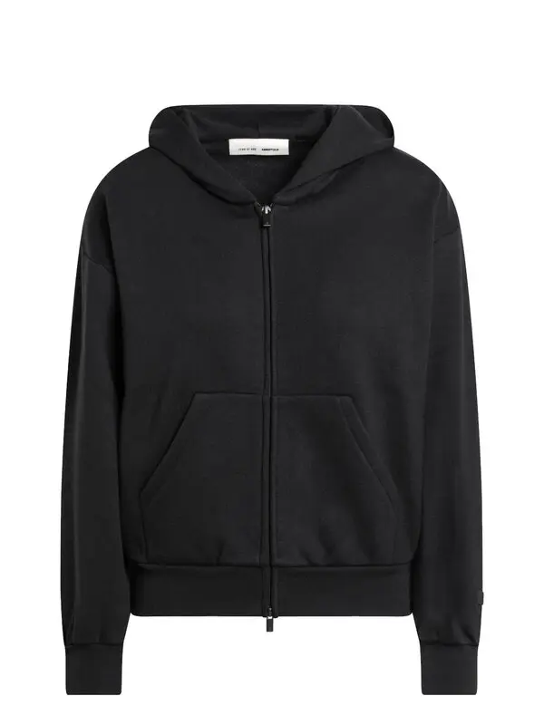 Fear Of God Cotton Fleece Zip Hoodie - Black