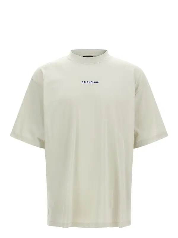 Balenciaga Embroidered T-shirt - Beige