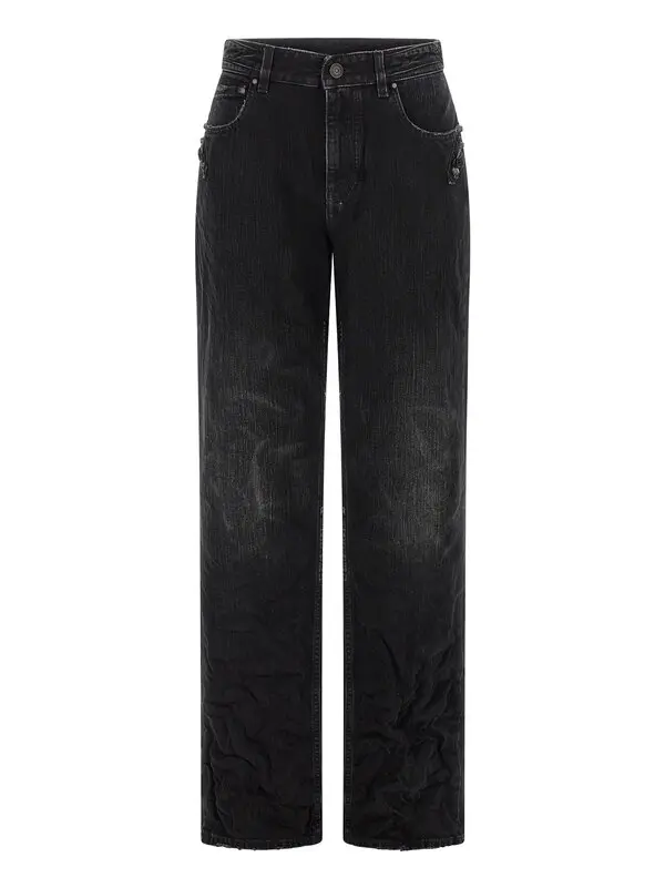 Balenciaga City Stonewashed Denim Jeans - Black
