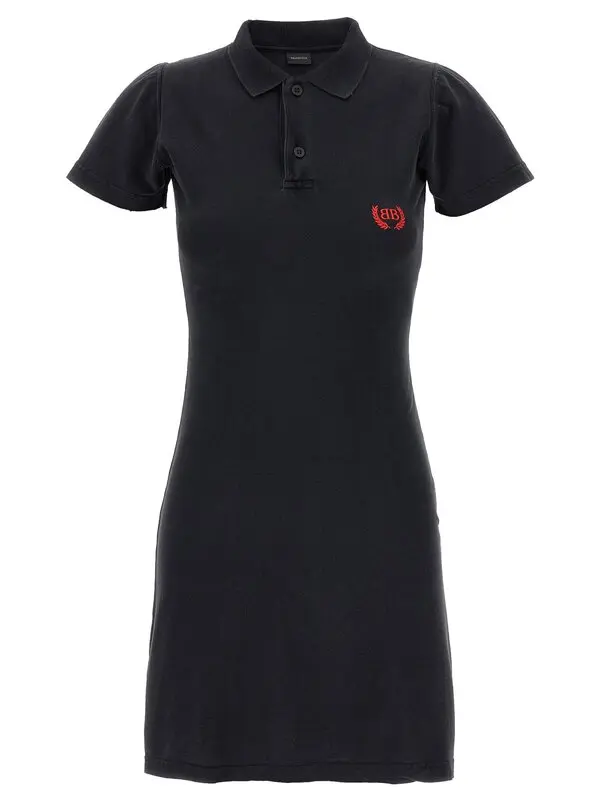 Balenciaga Laurel Classic Polo Mini Dress - Black