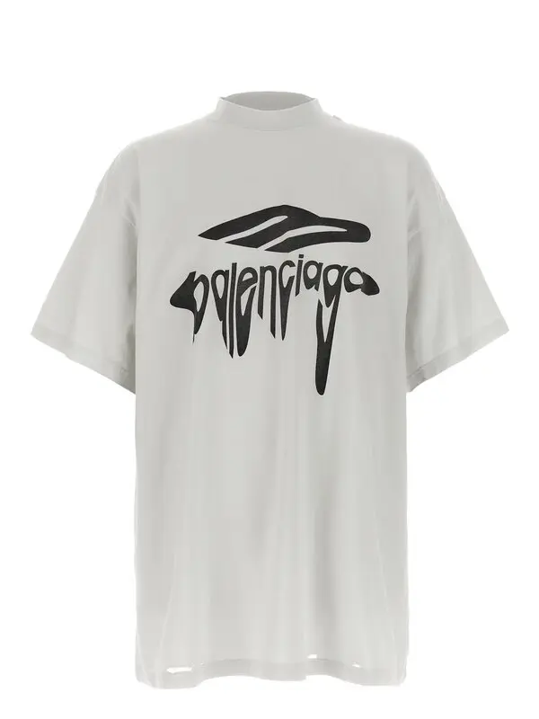 Balenciaga 3b Liquefied T-shirt - White