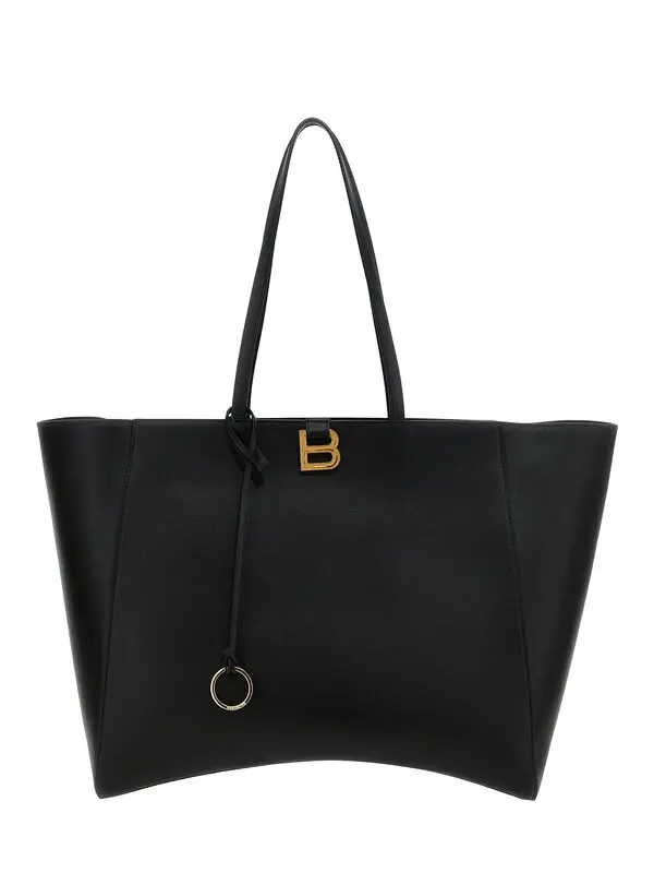 Balenciaga Tote Hourglass Soft Large Shopping Bag - Black