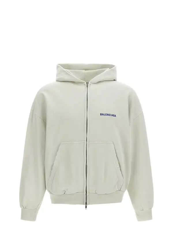 Balenciaga Back' Fleece Hoodie - Beige