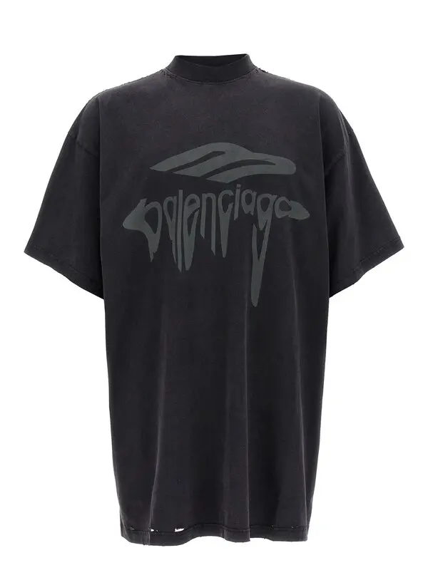 Balenciaga 3b Liquefied T-shirt - Black