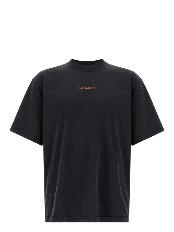 Balenciaga Logo Embroidery T-shirt - Multicolor