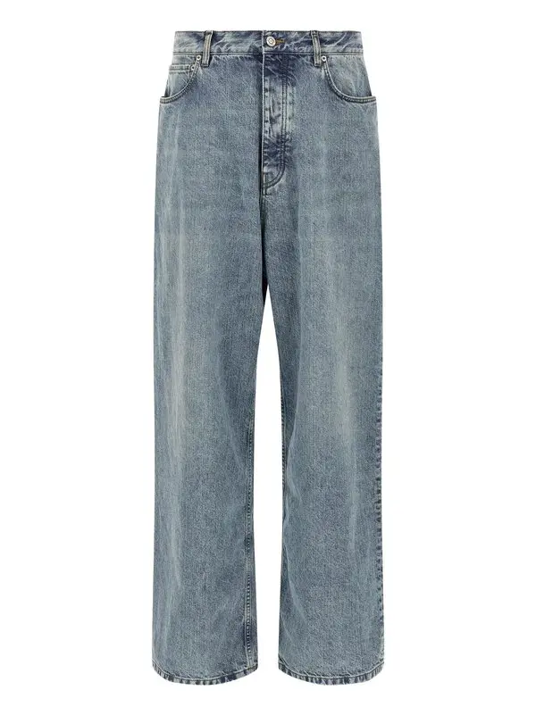 Balenciaga Wide Leg Jeans - Light Blue