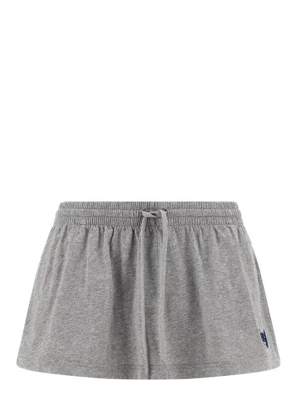 Balenciaga Cotton Jersey Football Miniskirt - Gray