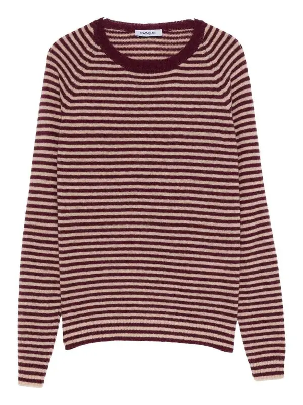 BASE Striped Wool Sweater - Purple