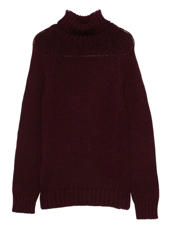 BASE Wool Turtleneck Jumper - Purple