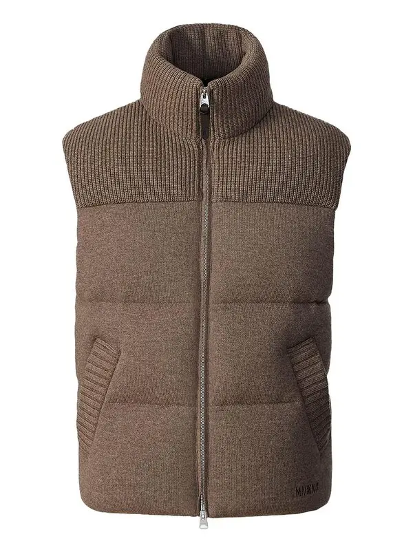 Mackage Braxton Cashmere And Wool Down Vest - Coffee