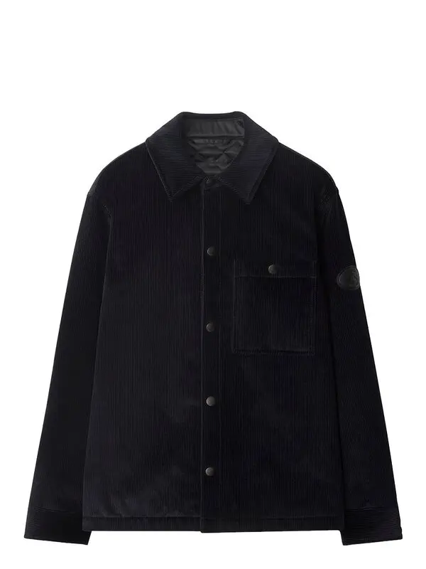Burberry Corduroy Knight Stamp Chore Jacket - Dkblue