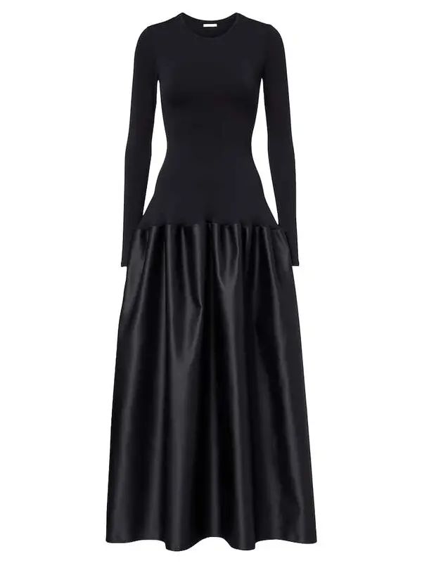 FFORME Catrin Duchess-satin Gown - Black