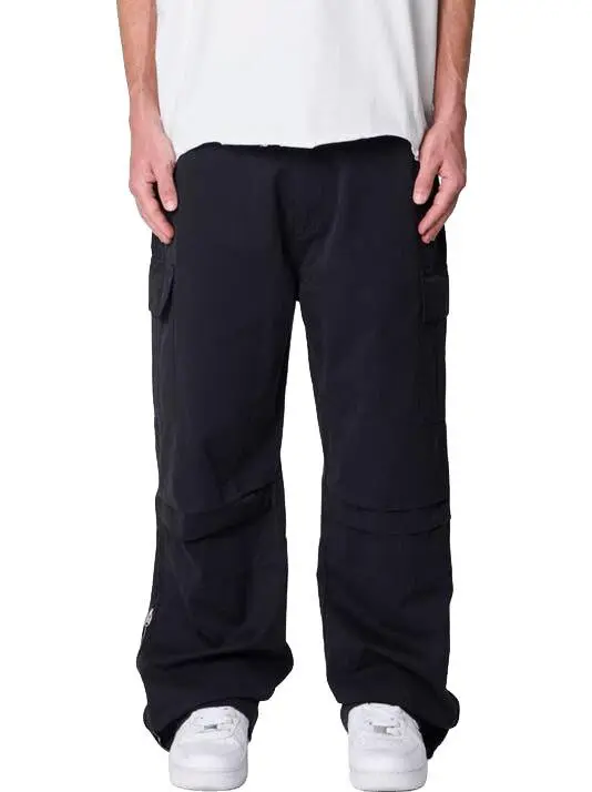 Mnml Ultra Baggy Cotton Ripstop Cargo Pants - Black