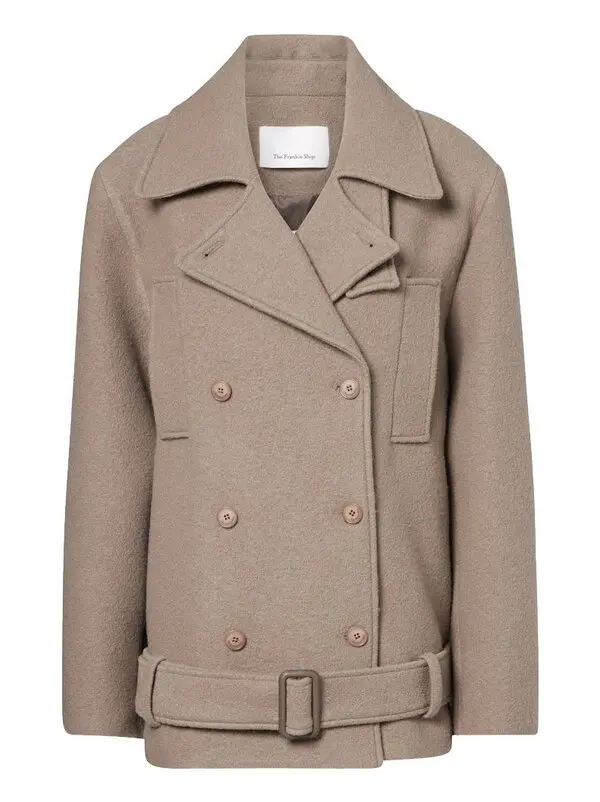 THE FRANKIE SHOP Scothern Virgin Wool Peacoat - Beige