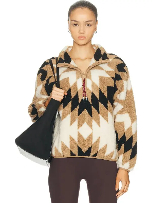 The Upside Harlow Fleece Pullover - Maple Chaud