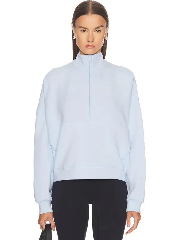 Nike Dri-fit Oversized Half-zip Jacket - Celestine Blue & Psychic Blue