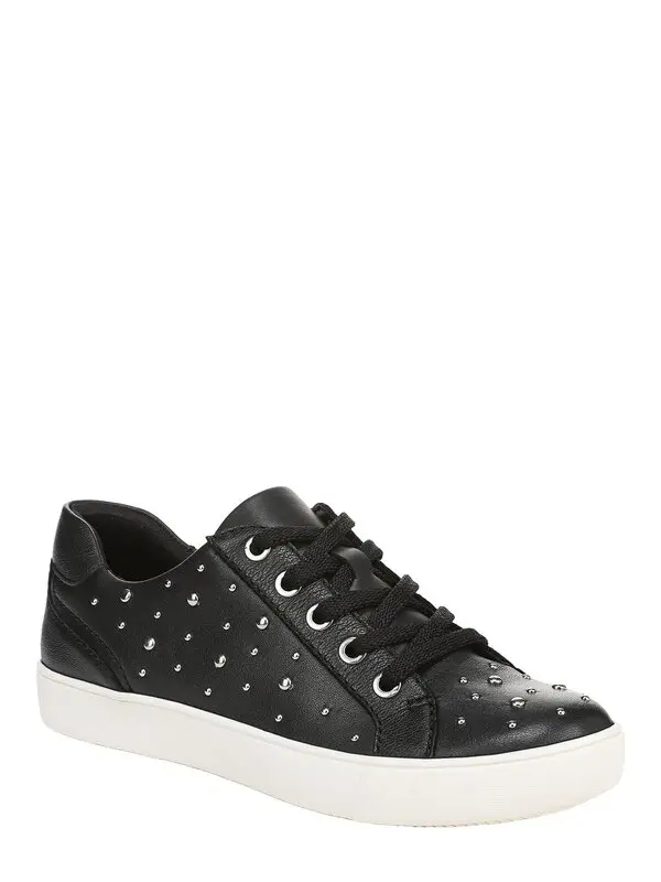 Naturalizer Morrison Studded Sneakers - Black Leather