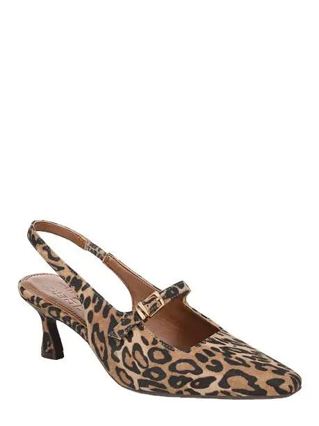Naturalizer Gemini Slingback Kitten Heel Pumps - Dark Brown/black