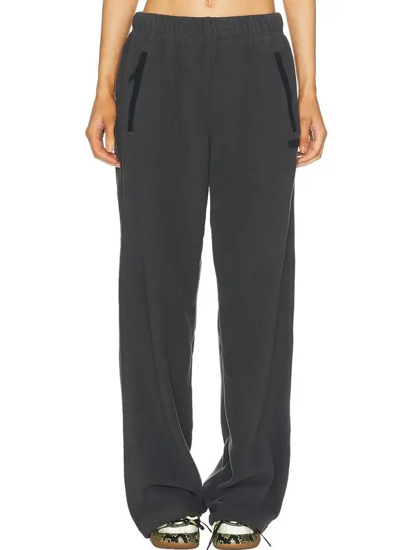SKIMS Fleece Lounge Straight Leg Pant - Ash Contrast