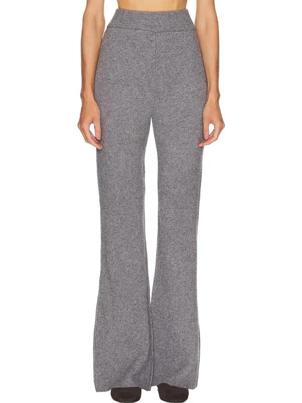 SEROYA Mickie Knit Flare Pant - Medium Grey