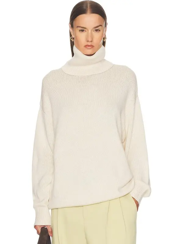TOTEME Longline Turtleneck Sweater - Ecru